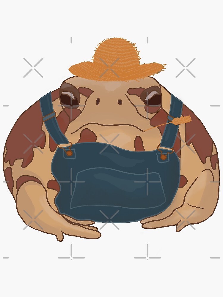 "Farmer Desert Rain Frog" Sticker by Its-vailentino | Redbubble