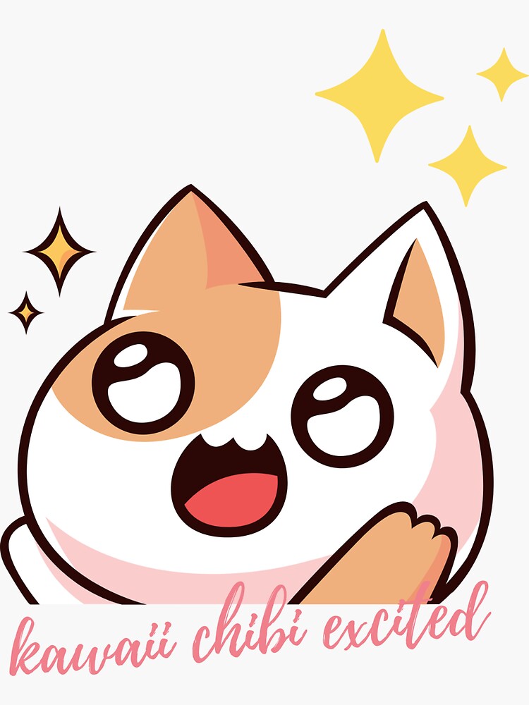 "kawaii chibi excited" Sticker by RERM | Redbubble