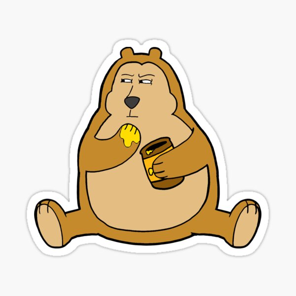 "The Suspicious Bear" Sticker for Sale by mauricemeadows | Redbubble
