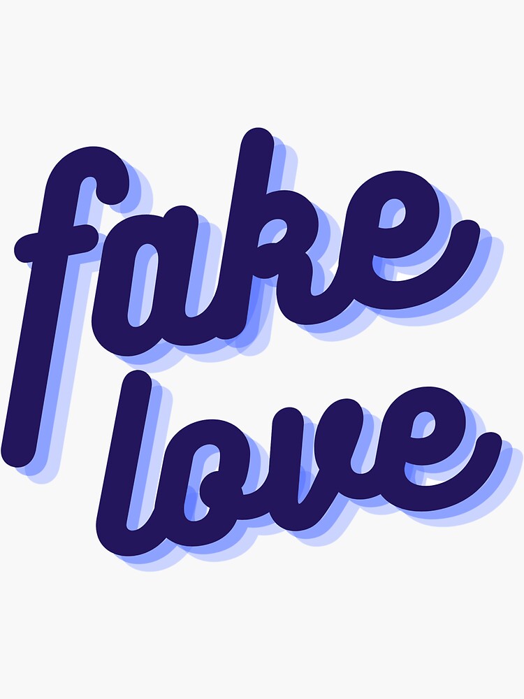 "Fake Love BTS Sticker" Sticker for Sale by inlcve | Redbubble