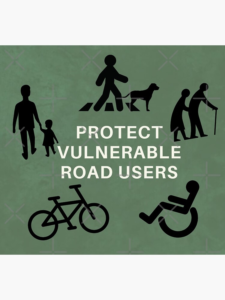 "Protect Vulnerable Road Users" Sticker for Sale by 51-165cr | Redbubble