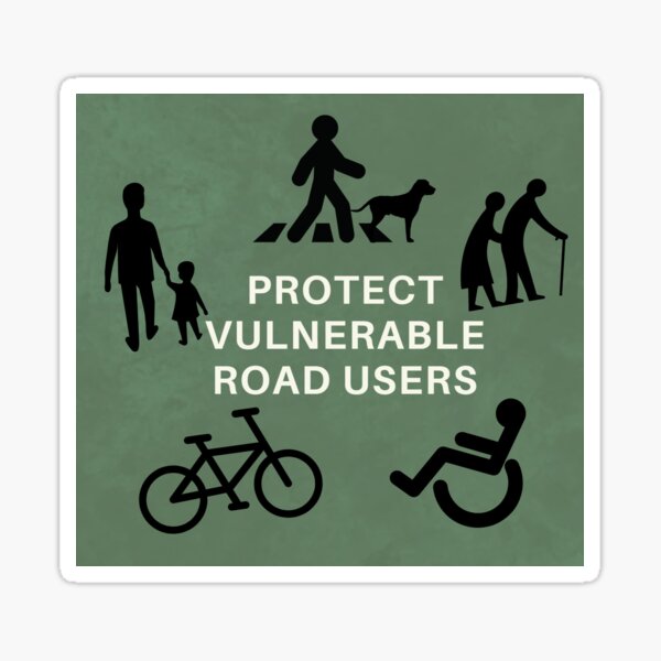 "Protect Vulnerable Road Users" Sticker for Sale by 51-165cr | Redbubble