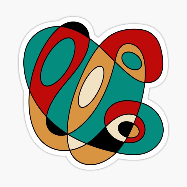 "Surreal Amoeba #7 (Miro Inspired)" Sticker by Texterns | Redbubble