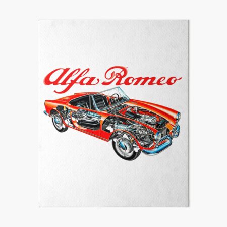 "Italian red sport 2 door car Giulietta Spider. Cutaway car art ...