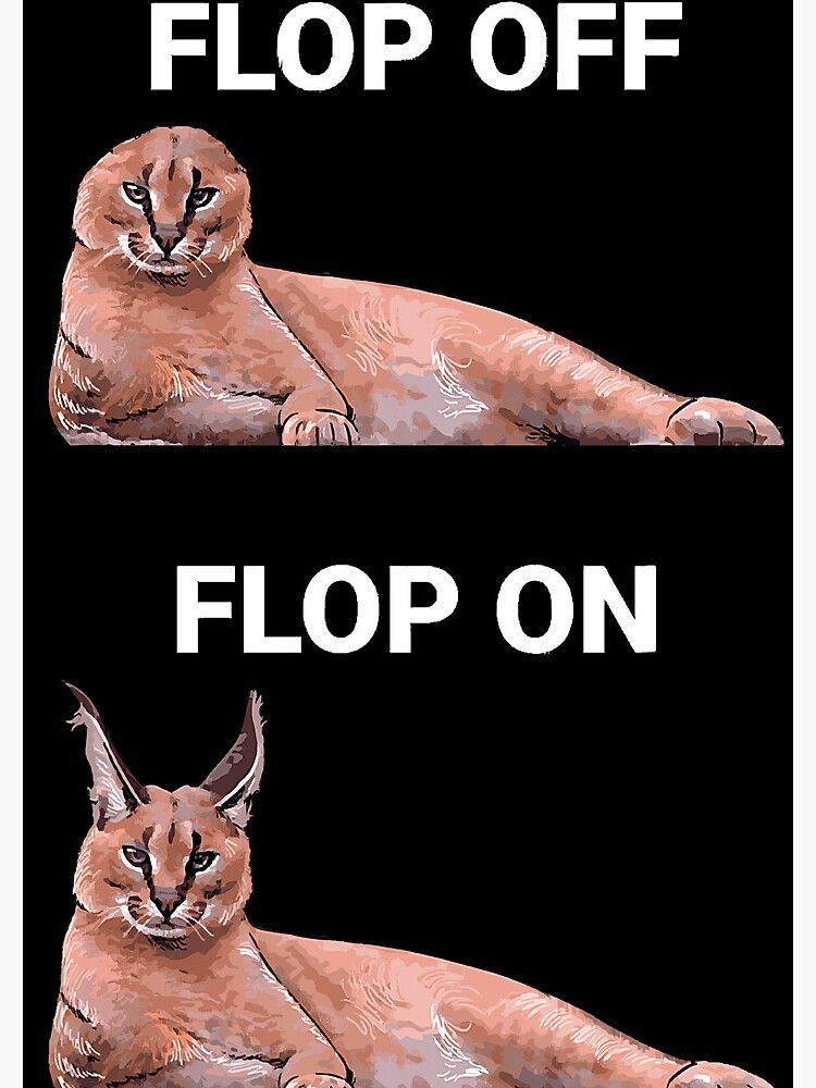 "Big Floppa Meme Flop Off Flop On Cute Caracal Cat" Spiral Notebook for ...