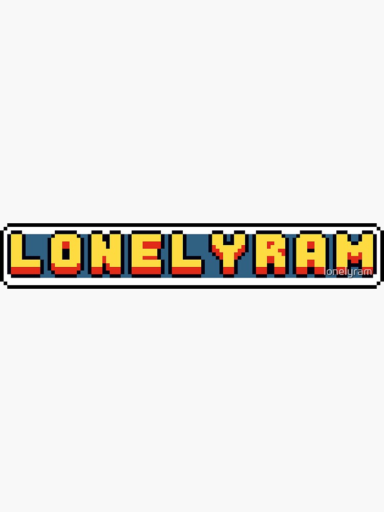 "Lonely ram pixel logo " Sticker by lonelyram | Redbubble