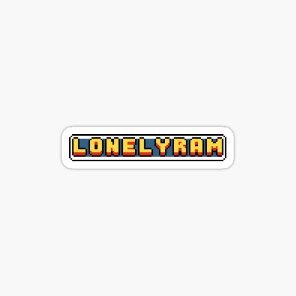"Lonely ram pixel logo " Sticker by lonelyram | Redbubble