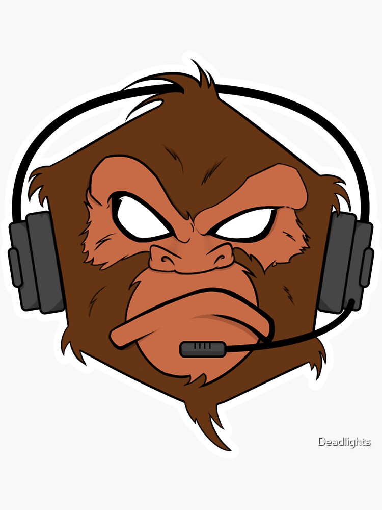 "Gaming Monkey" Sticker for Sale by Deadlights | Redbubble