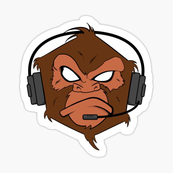 "Gaming Monkey" Sticker for Sale by Deadlights | Redbubble