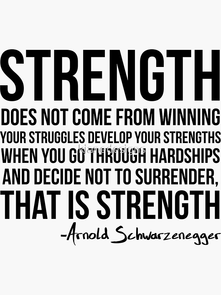 "Strength" Sticker for Sale by kjanedesigns | Redbubble