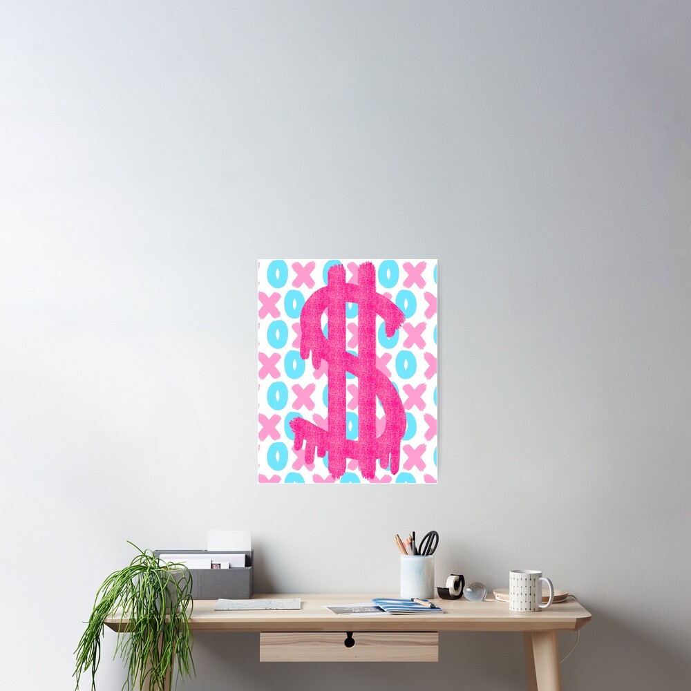 "Preppy XOXO dollar sign" Poster for Sale by mollsdesignss | Redbubble