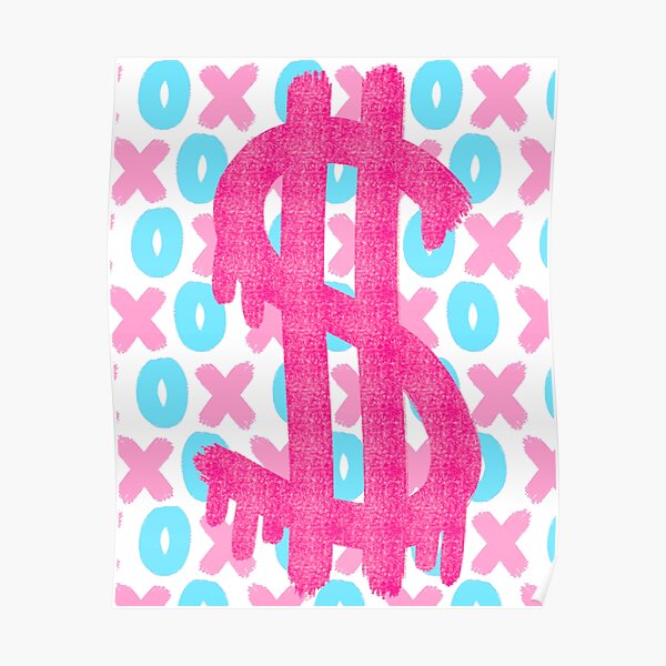 "Preppy XOXO dollar sign" Poster for Sale by mollsdesignss | Redbubble