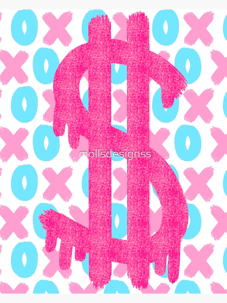 "Preppy XOXO dollar sign" Sticker by mollsdesignss | Redbubble