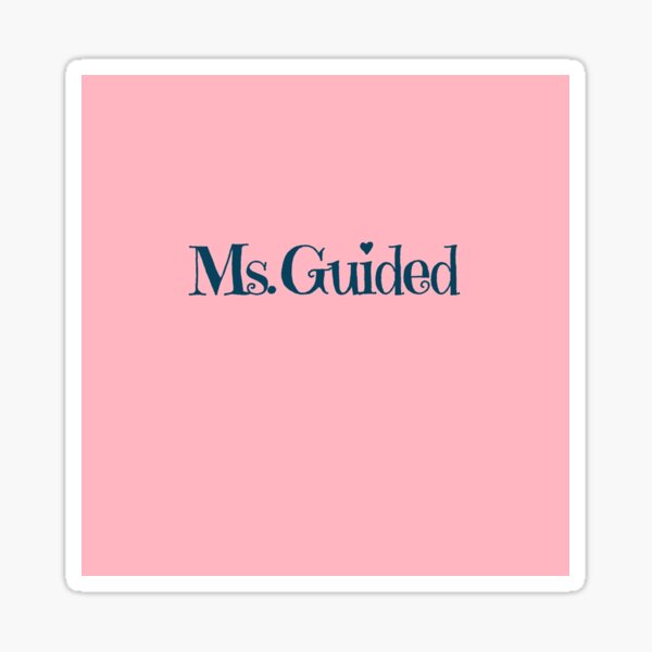 "Ms. Guided Misguided - Funny Text Design For Women Chi" Sticker for ...