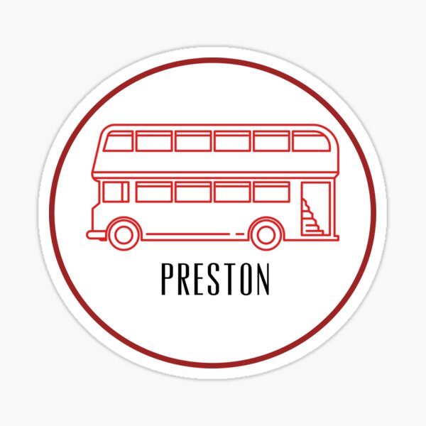 "Preston Double Decker Bus" Sticker for Sale by YankSox | Redbubble