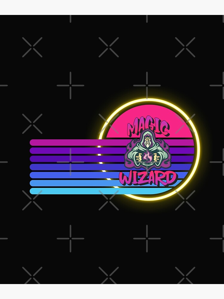 "Vintage Neon Magic Wizard Gaming Collection" Poster for Sale by koko ...