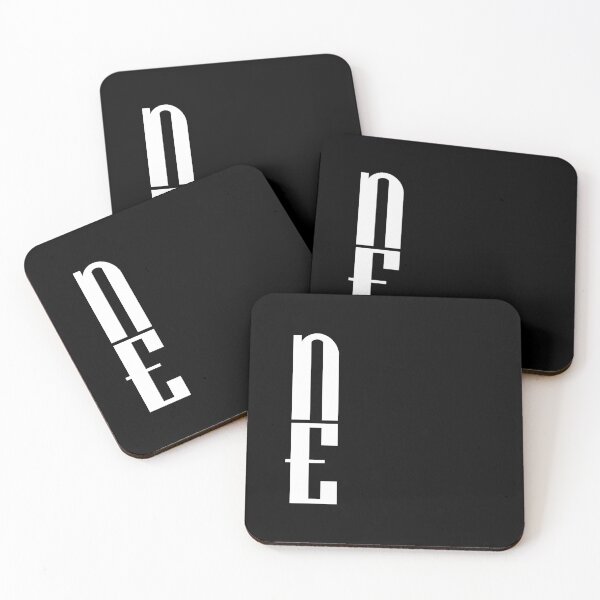 "Newman Enterprises Symbol - Black Background" Coasters (Set of 4) for ...