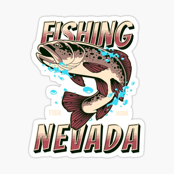 "Fish Lake Fishing Nevada" Sticker by CattlettArt | Redbubble