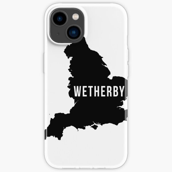"Wetherby, West Yorkshire England UK Silhouette Map" iPhone Case for ...