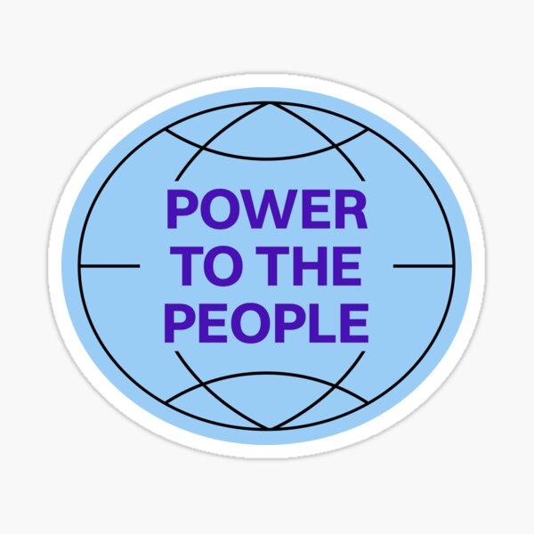 "Power To The People" Sticker by SSFootball | Redbubble