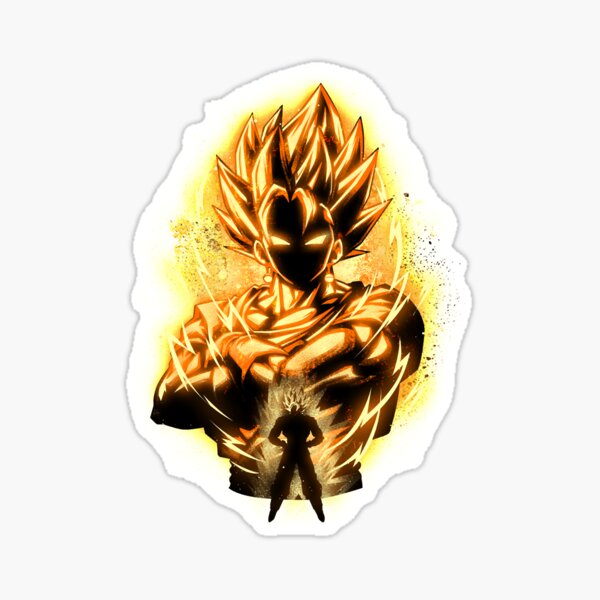 "Golden Saiyan Vegito" Sticker by lopererr123 | Redbubble