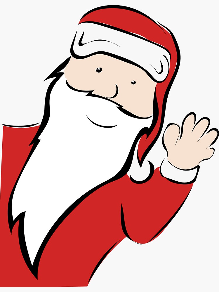 "Santa says hello" Sticker by maassenware | Redbubble