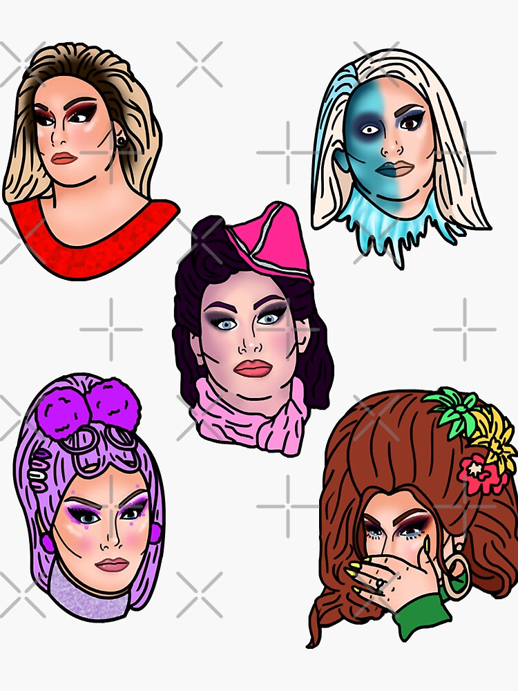 "Poster Jan Face Cracks Vintage Retro" Sticker by ButtsPool | Redbubble