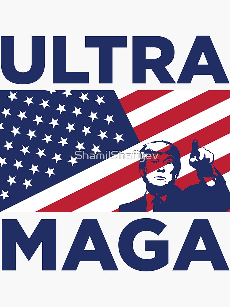 "Ultra maga" Sticker for Sale by ShamilShafiyev | Redbubble