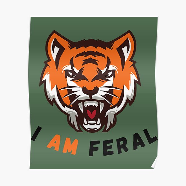 "I Am Feral - I am Feral Funny Bumper Design - Mostly Feral Design ...