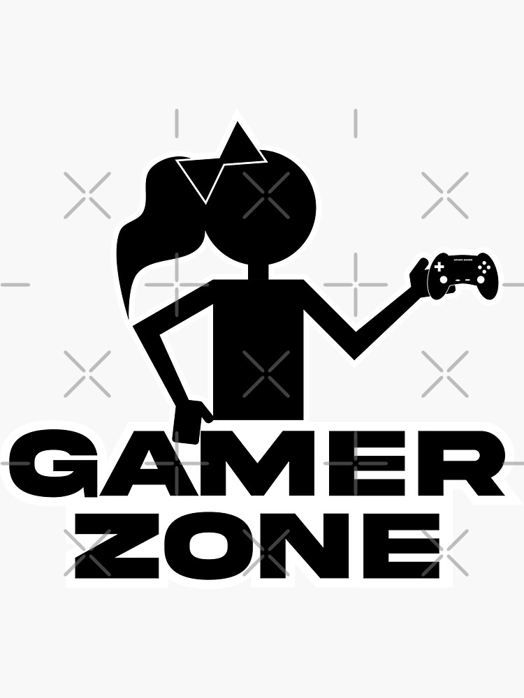 "Girl Gamer Zone" Sticker by ArashiiGames | Redbubble