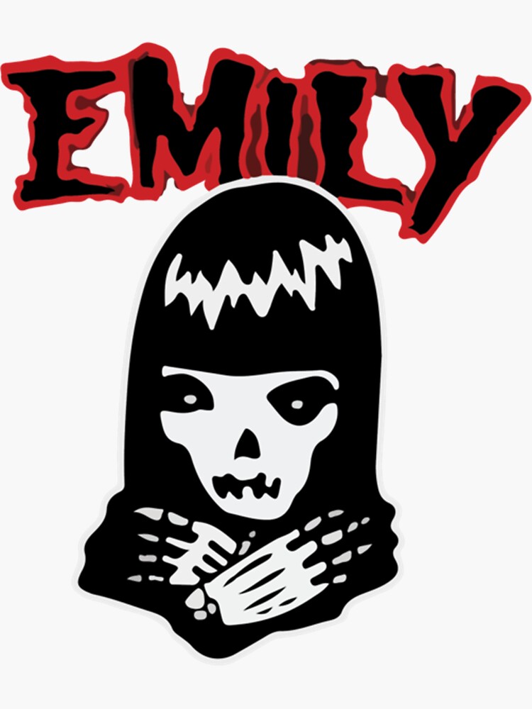 "Emily Strange Gothic Misfits Classic" Sticker by milderjgbruhn | Redbubble
