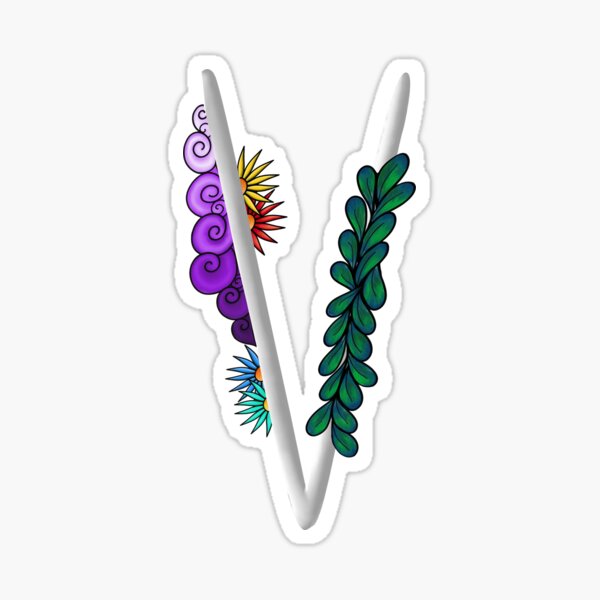 "Cloudy V" Sticker by lezell | Redbubble