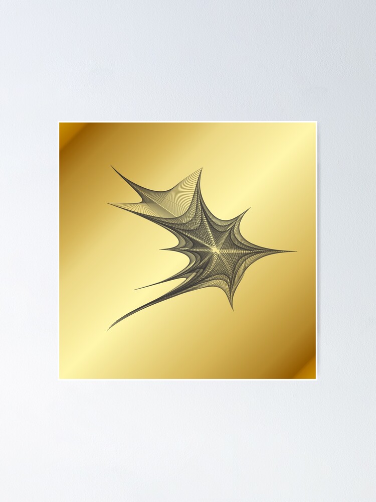 "9 POINT STAR TRIPLE TRANSITION - 2022 black on gold" Poster by 3dphill ...