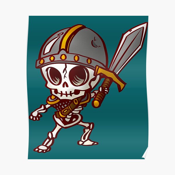 "Chibi Skeleton Knight " Poster for Sale by MitchellPeter | Redbubble