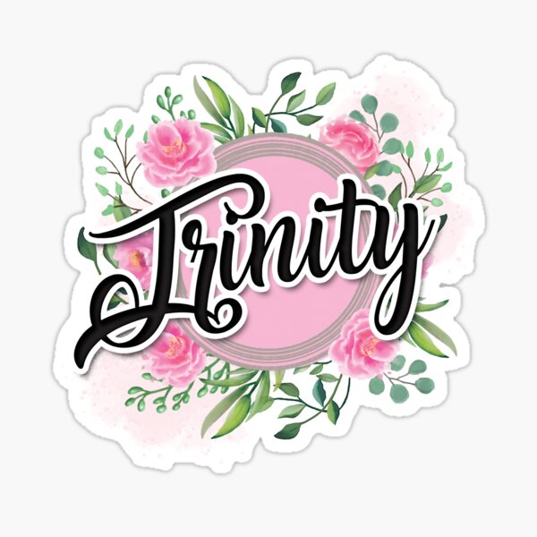 Pegatina «Póster Trinity Name Regalos divertidos para niños y niñas» de ...