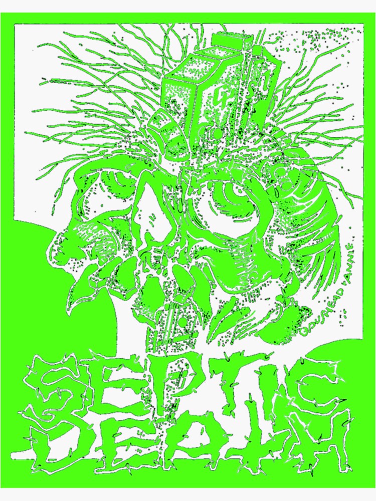 "Pushead Septic Death Alt 3 Classic" Sticker for Sale by pequesvgozga ...