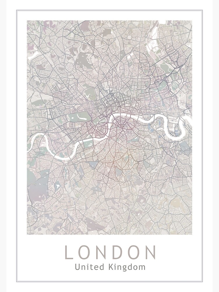 "London Map, London UK City, United Kingdom City Map" Poster for Sale ...