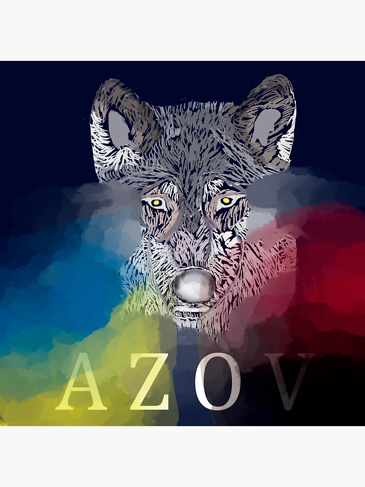 "Azov wolf" Sticker by skyprintt | Redbubble