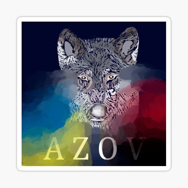 "Azov wolf" Sticker by skyprintt | Redbubble
