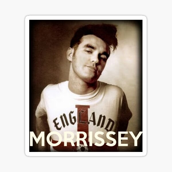 "Morrissey - English singer-songwriter" Sticker by csentancecw | Redbubble
