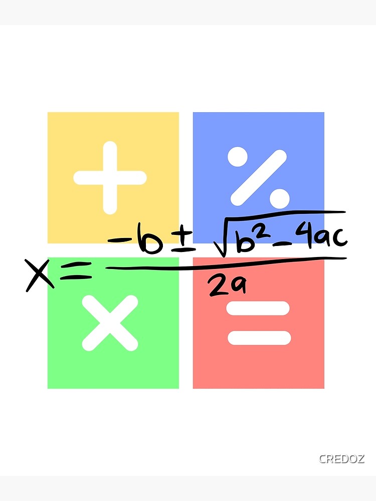Math Symbols Quadratic Formula Classic T-Shirt Design Premium Matte ...