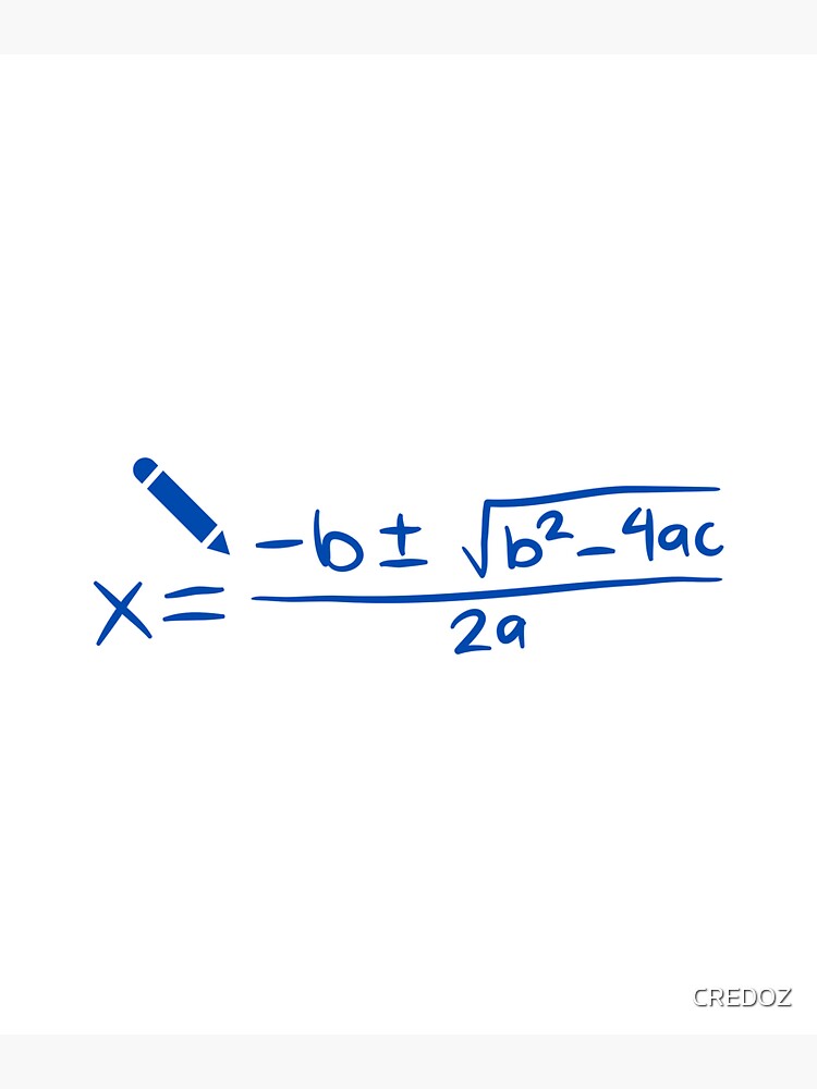 "Math Symbols Quadratic Formula Classic T-Shirt Design" Sticker by ...