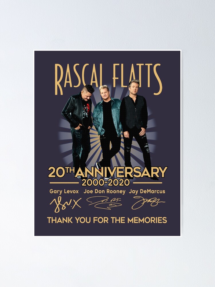 Póster «Rascal Flatts 20th Anniversary 2000 2020 Gracias por las firmas ...