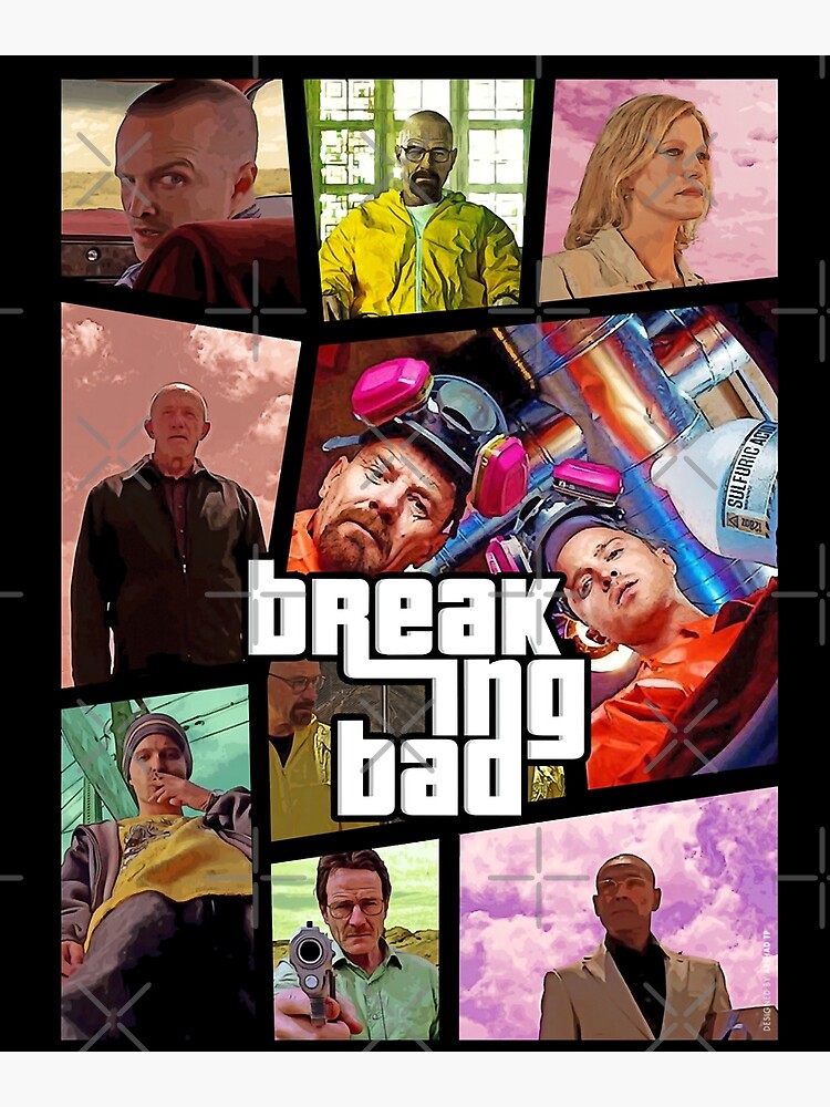 Póster «Hombres Mujeres Breaking Bad Walter White Poster Gta Version ...