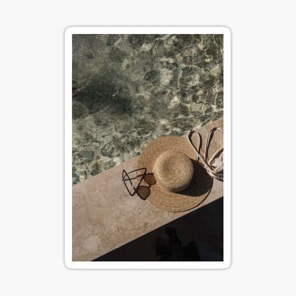 "Sunny Summer Pool Aesthetic Wallpaper" Sticker by Levated | Redbubble