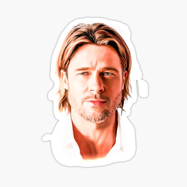 "Gigantic Influences Of Brad Pitt" Sticker for Sale by DaphneDawson ...