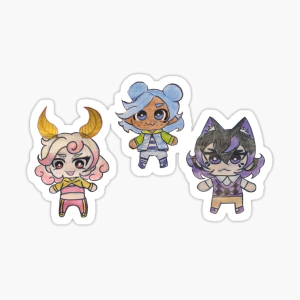 "Marketable Plushie Trio" Sticker for Sale by Thaiglasses96 | Redbubble