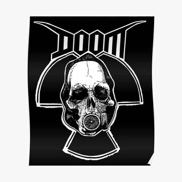 "doom skull" Poster for Sale by muzifik | Redbubble