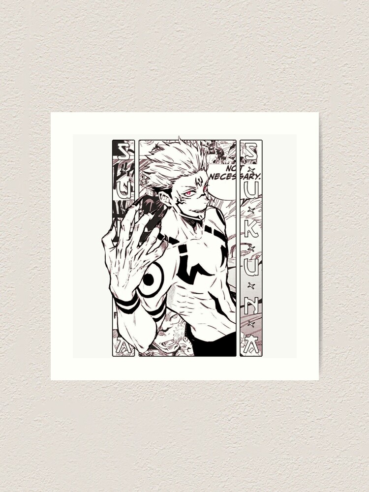 "Jujutsu Kaisen Shonen Anime Sukuna Manga Panel Art" Art Print for Sale ...