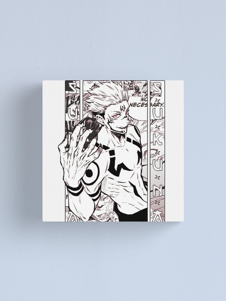 "Jujutsu Kaisen Shonen Anime Sukuna Manga Panel Art" Canvas Print for ...